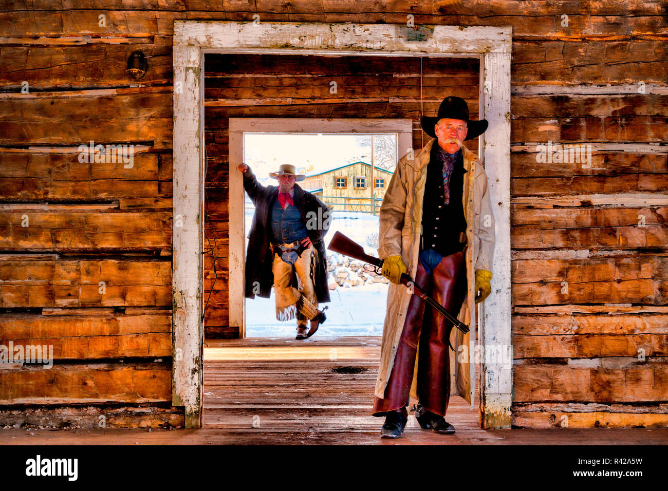 Two cowboys hi-res stock photography and images - Alamy