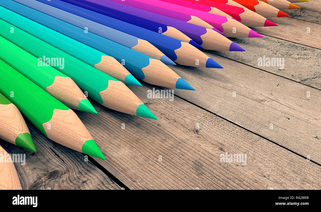 set of colored pencils Stock Photo - Alamy