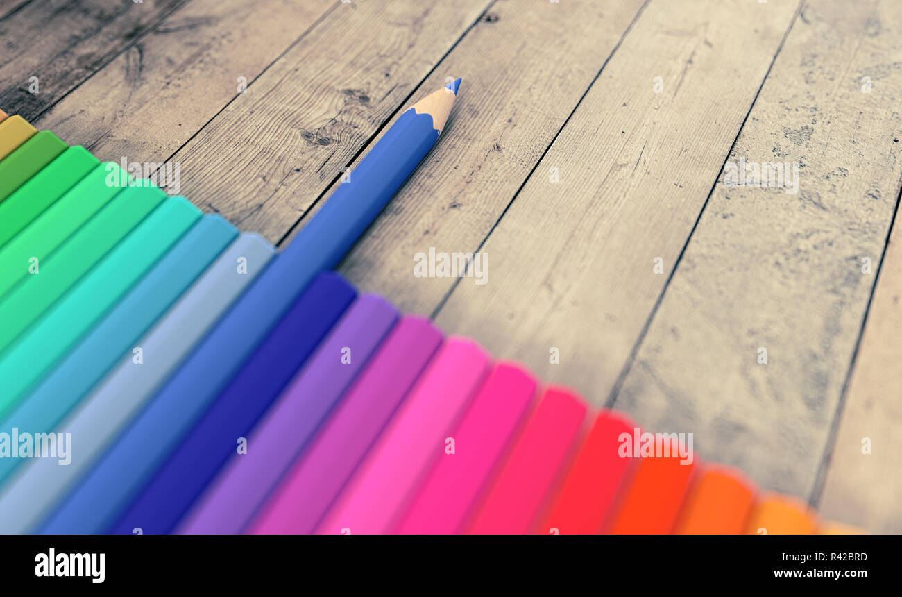 set of colored pencils Stock Photo - Alamy