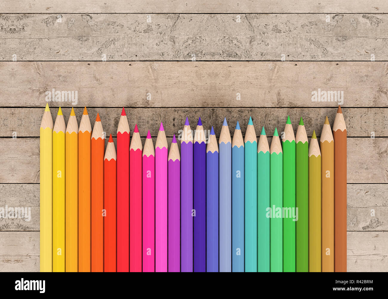 set of colored pencils Stock Photo - Alamy