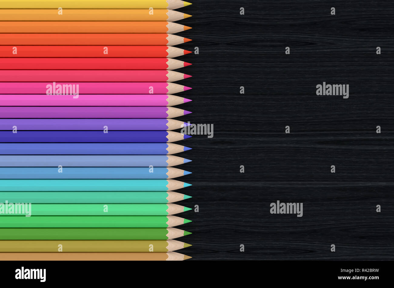 set of colored pencils Stock Photo - Alamy