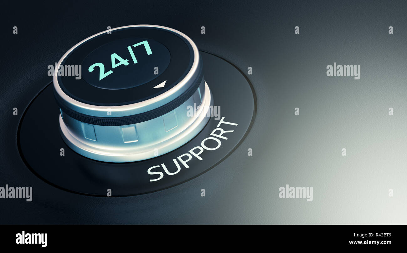 24 7 service concept Stock Photo - Alamy