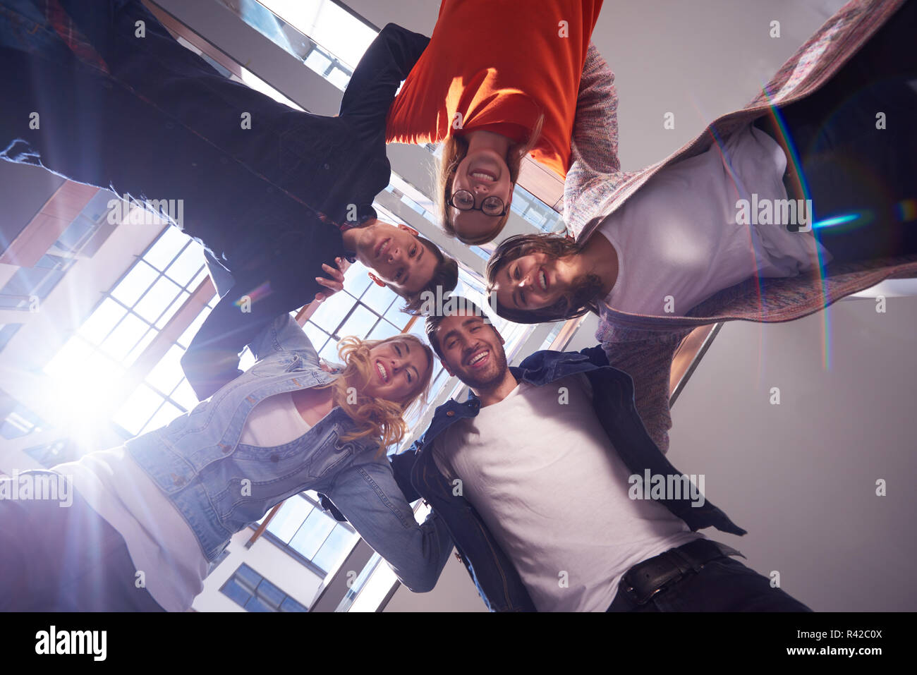 happy students celebrate Stock Photo - Alamy
