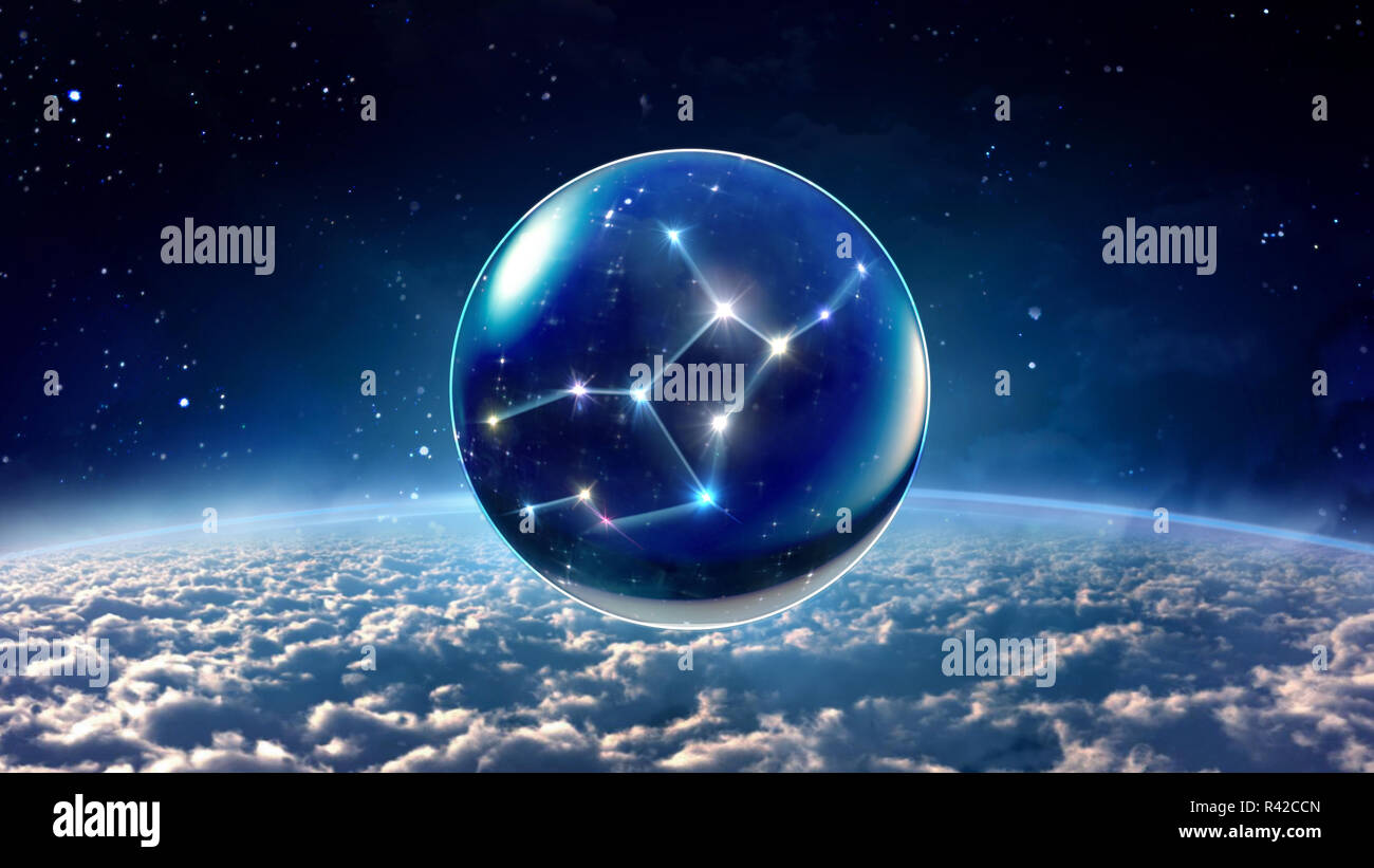 star 6 Virgo Horoscopes Zodiac Signs space Stock Photo - Alamy