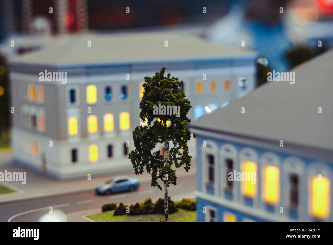 Model of small buildings and streets of the whole city Stock Photo - Alamy