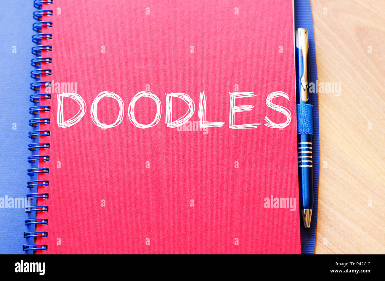 Doodles write on notebook Stock Photo - Alamy