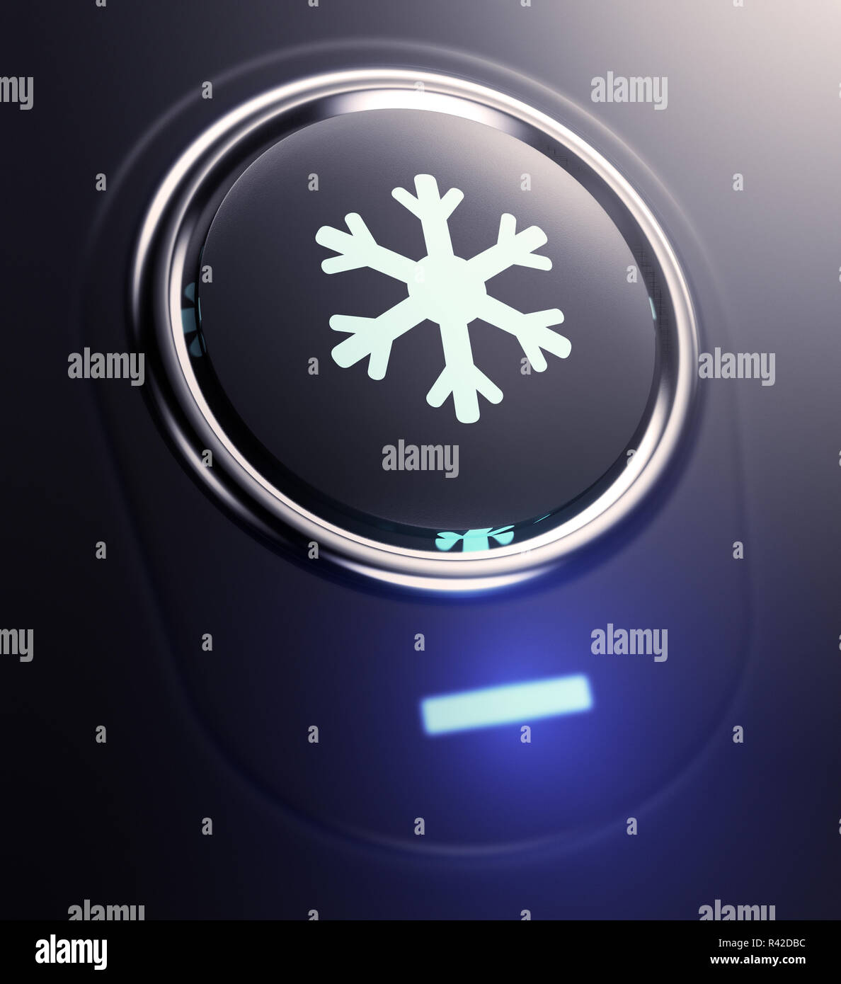 button with snow symbol Stock Photo - Alamy