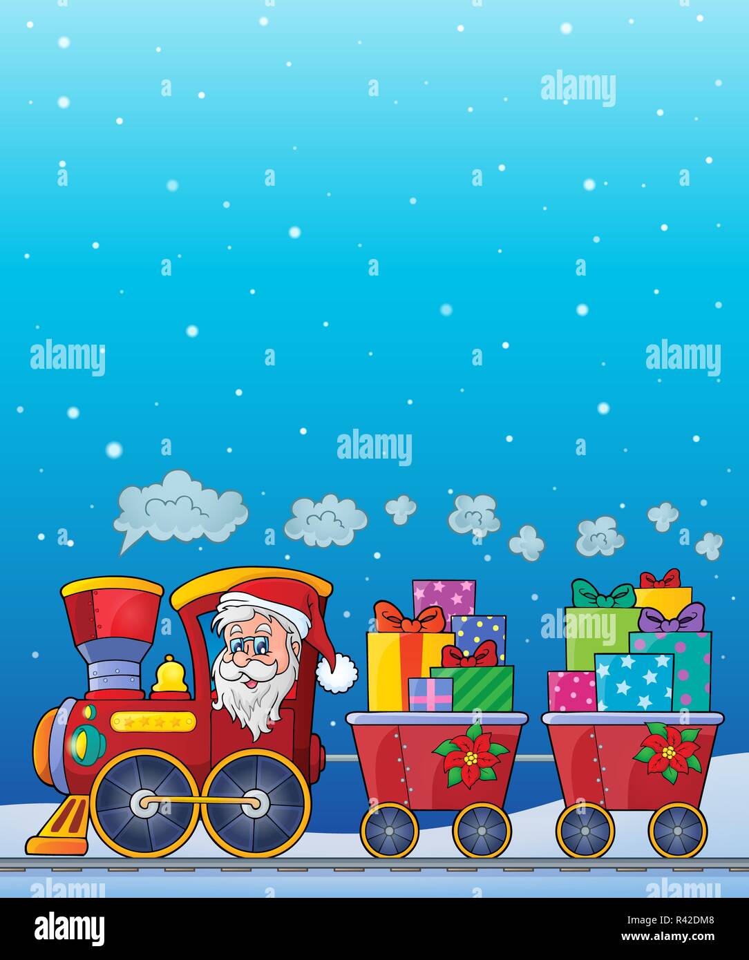 Christmas train theme image 8 Stock Photo - Alamy