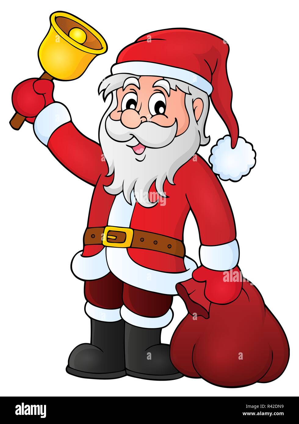 Santa Claus with bell theme image 1 Stock Photo - Alamy