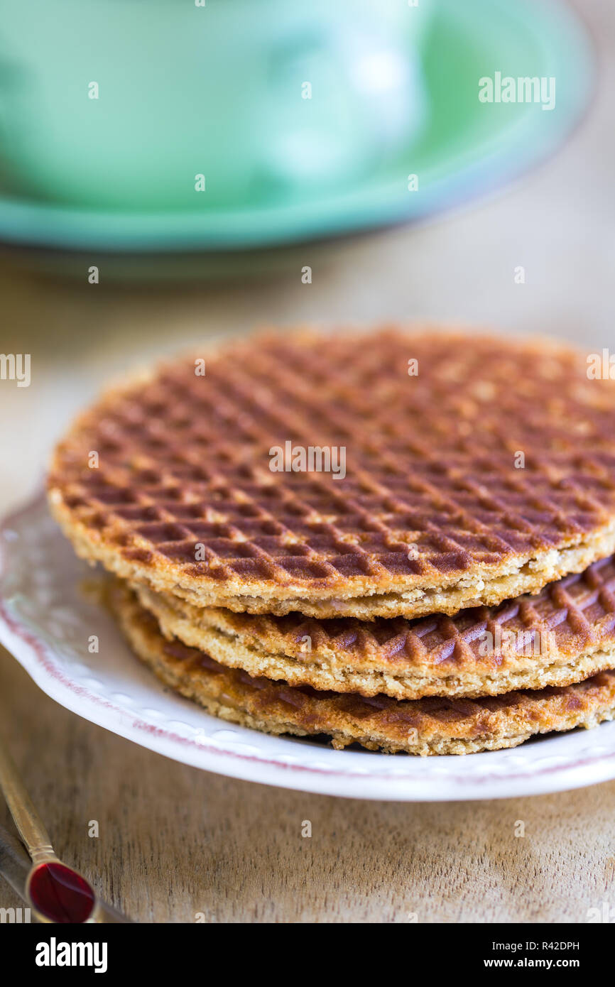 Stroopwafels by coffee Stock Photo - Alamy