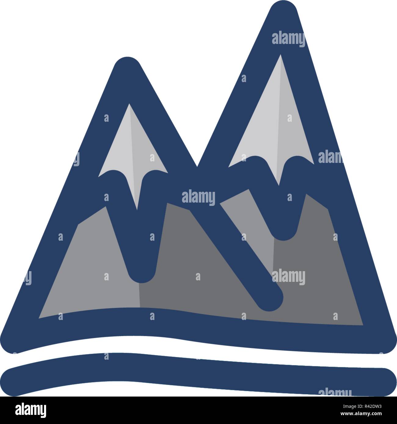 Mountain Snow Icon Winter Template Vector Stock Vector Image & Art - Alamy