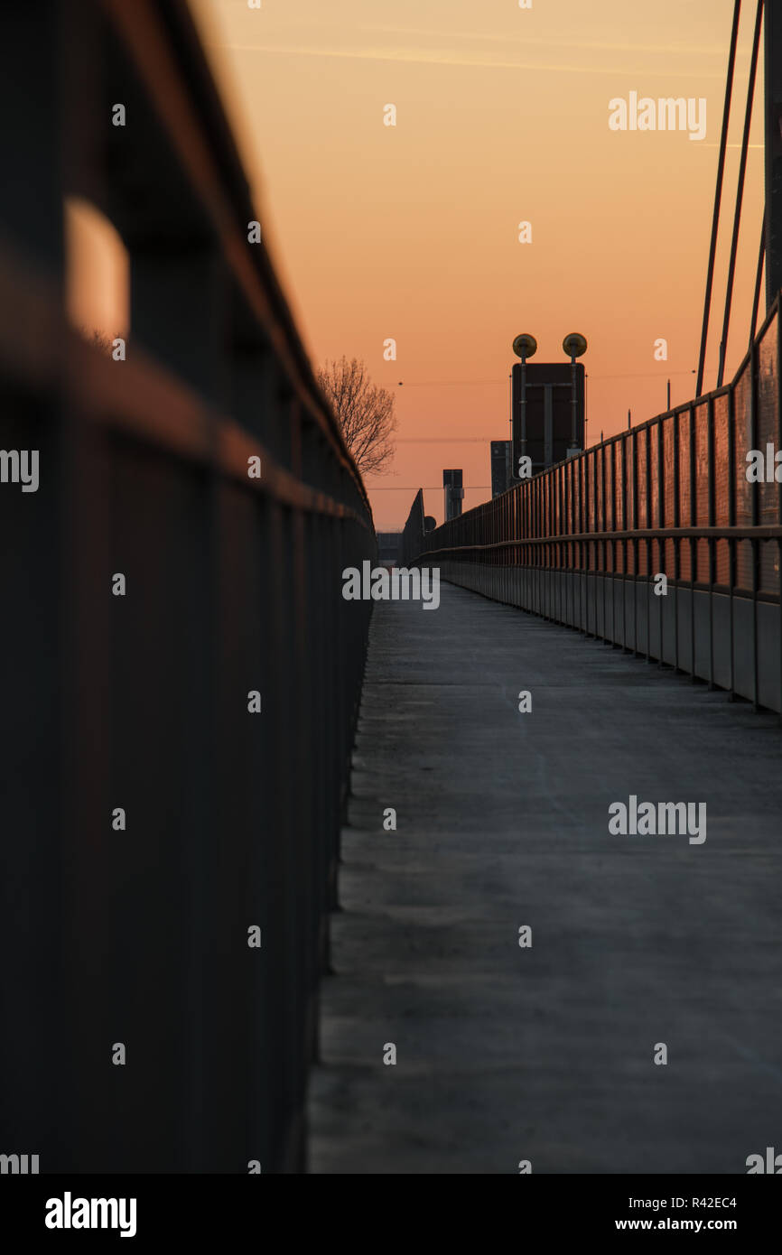 rhine bridge in the sunset Stock Photo - Alamy