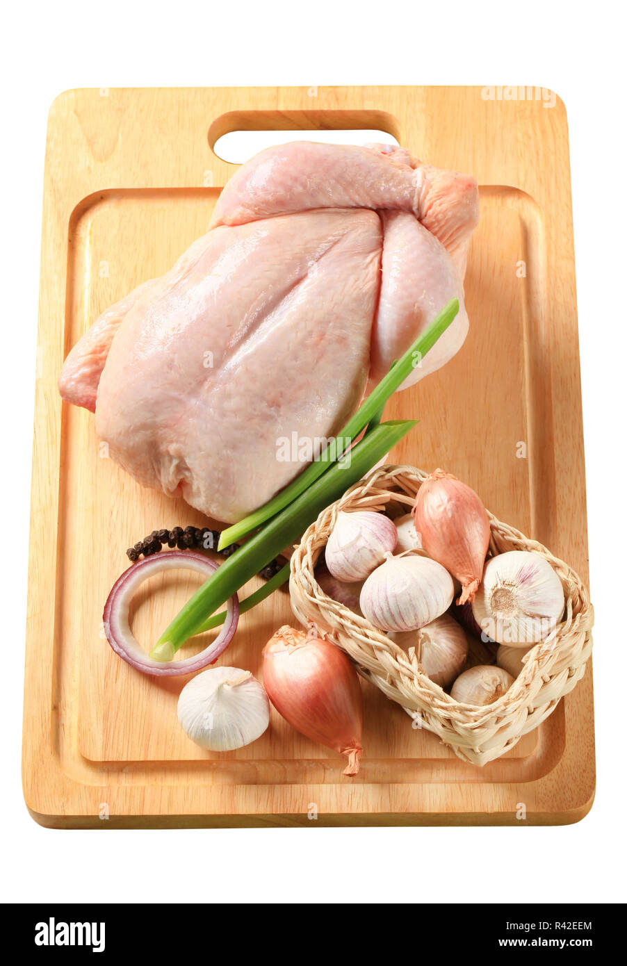 Chicken raw whole uncooked cutout hi-res stock photography and images ...