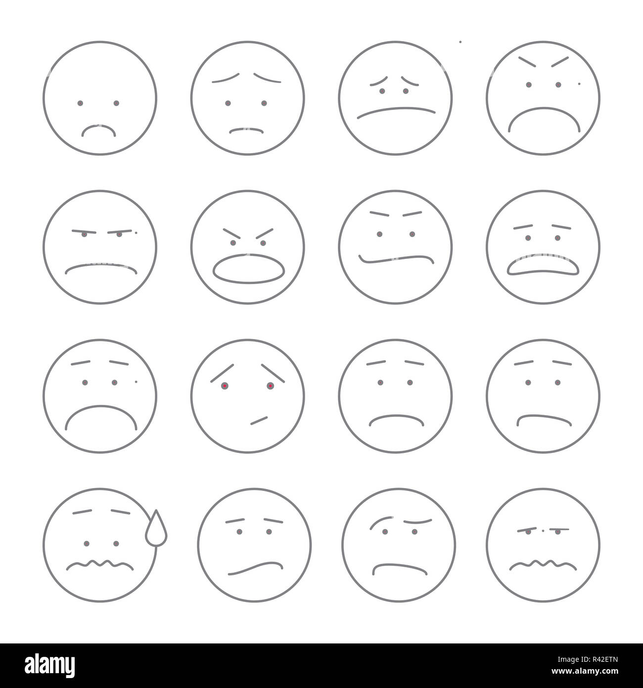 Set of smiley icons Stock Photo - Alamy