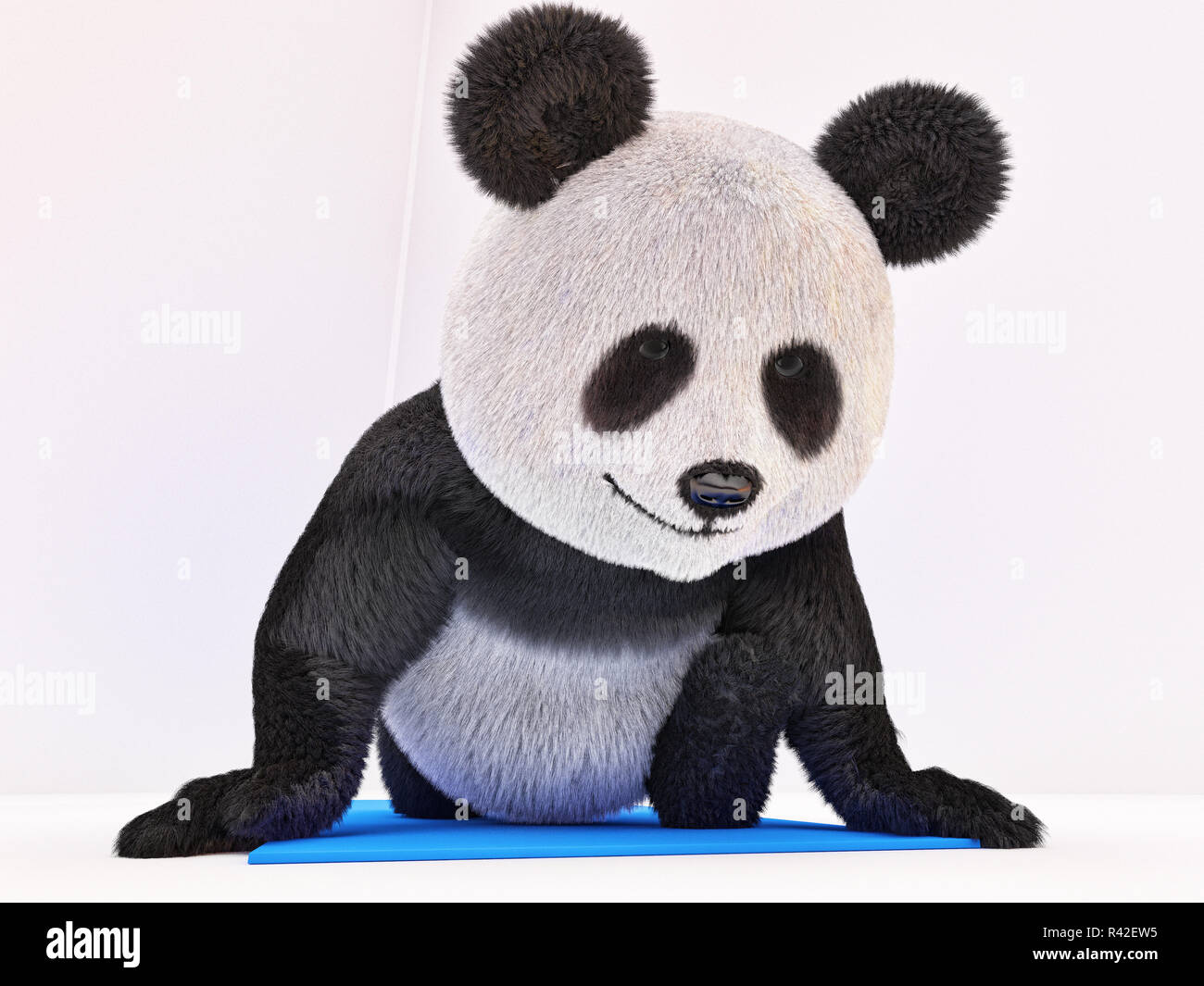 twine stretching character fluffy fur panda Stock Photo - Alamy