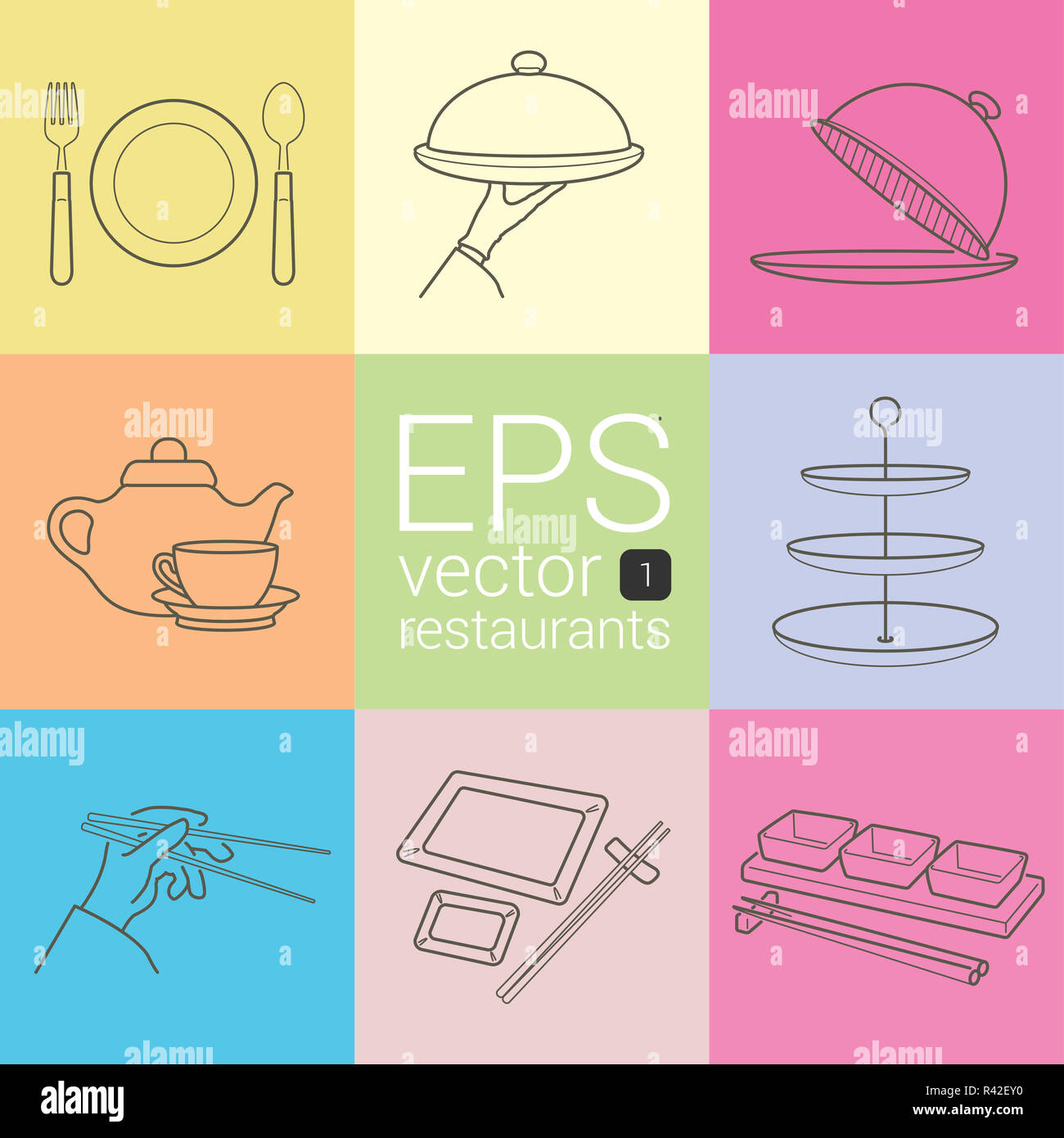 set outline, planimetric, contour, planimetric line of vector icons on ...