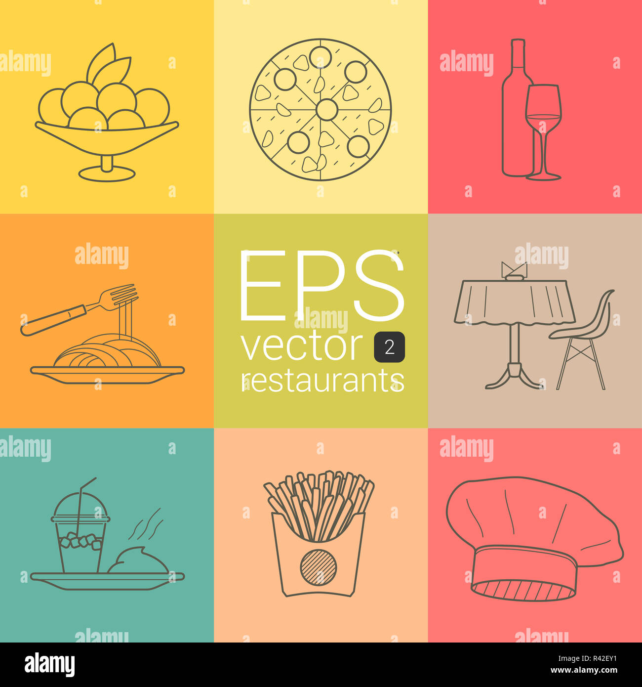 set outline, planimetric, contour, planimetric line of vector icons on ...