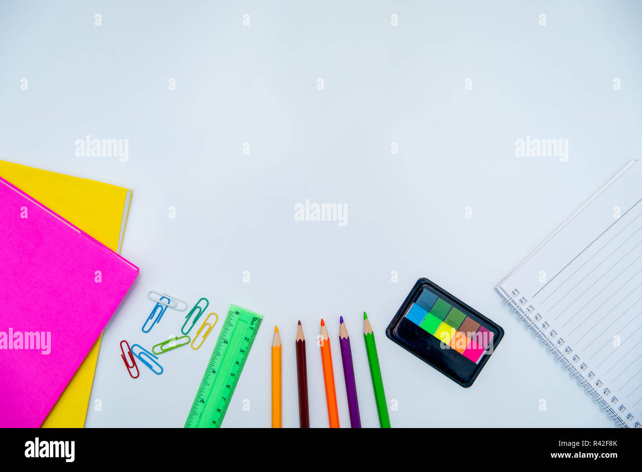 Banners Back to School Books Pencil Writing Stationary Notebook White ...