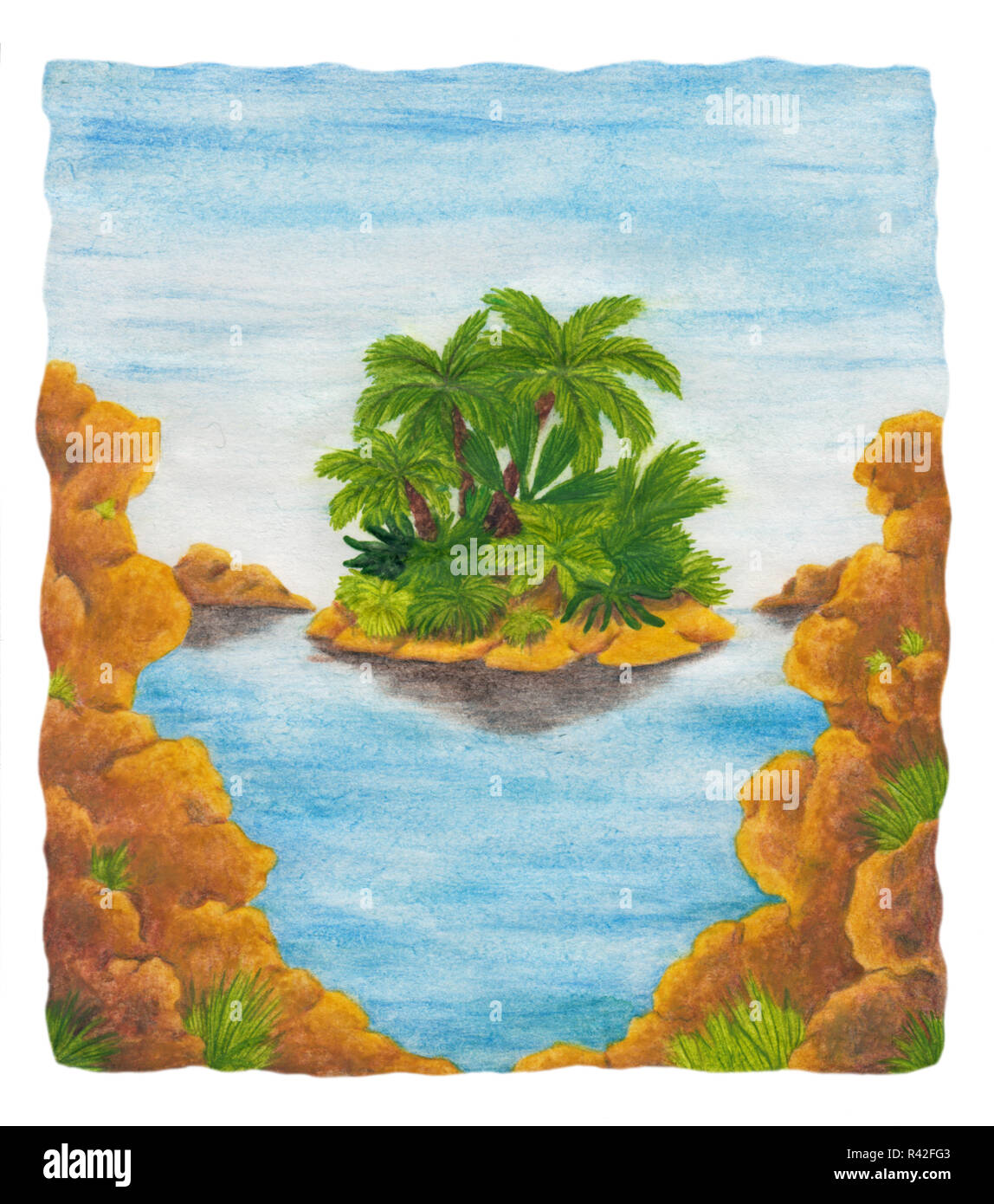 Surrealistic island Cut Out Stock Images & Pictures - Alamy