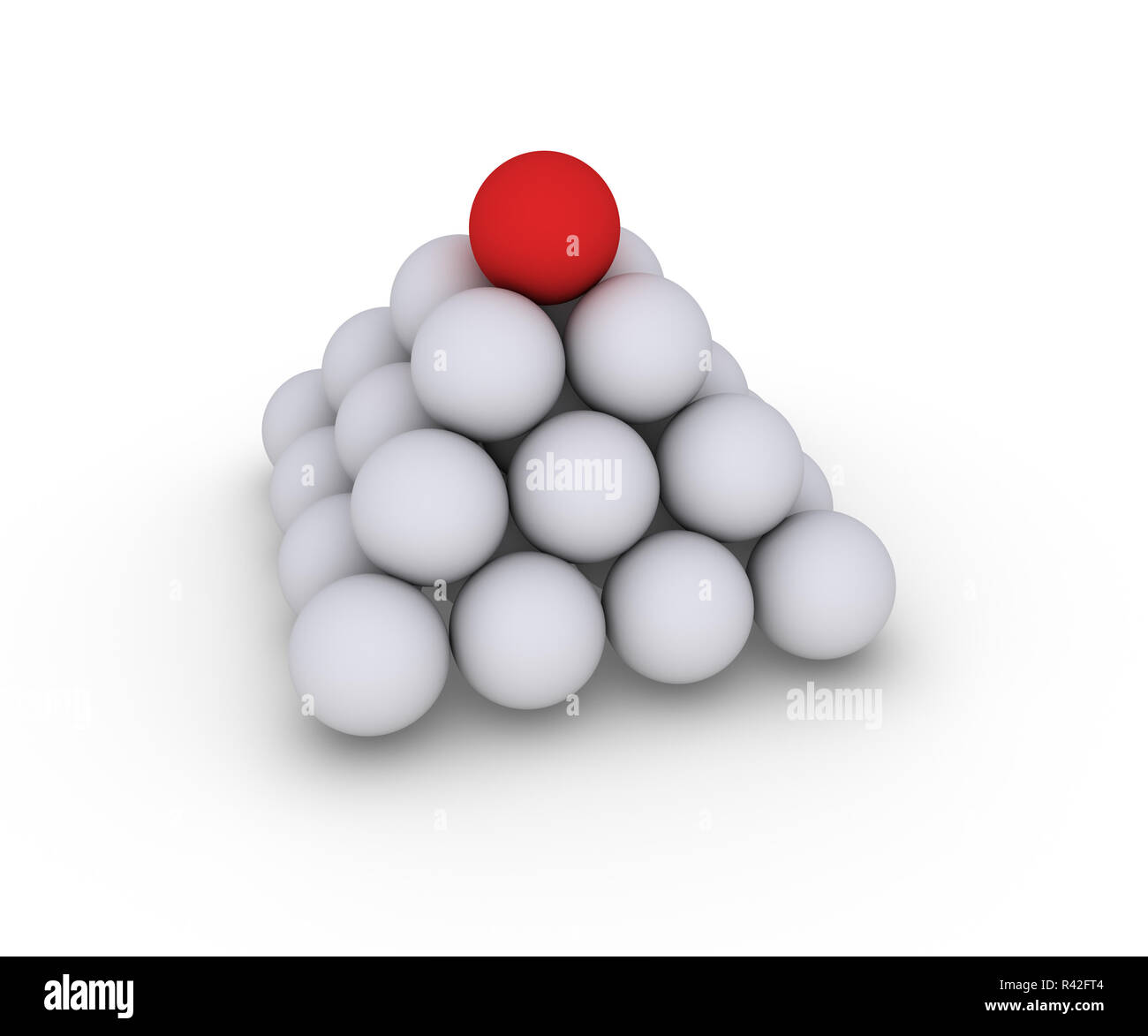 Pyramid of spheres and leader Stock Photo - Alamy