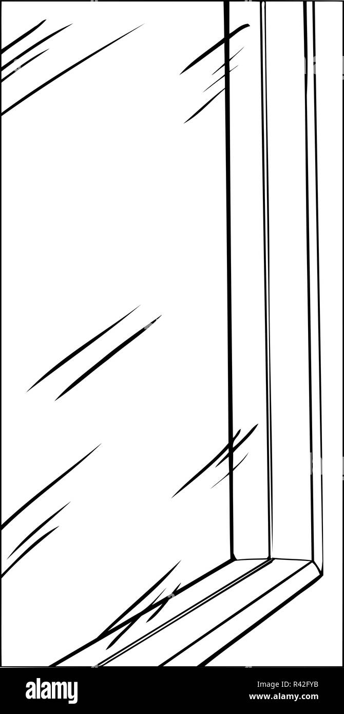 Cartoon window Black and White Stock Photos & Images - Alamy