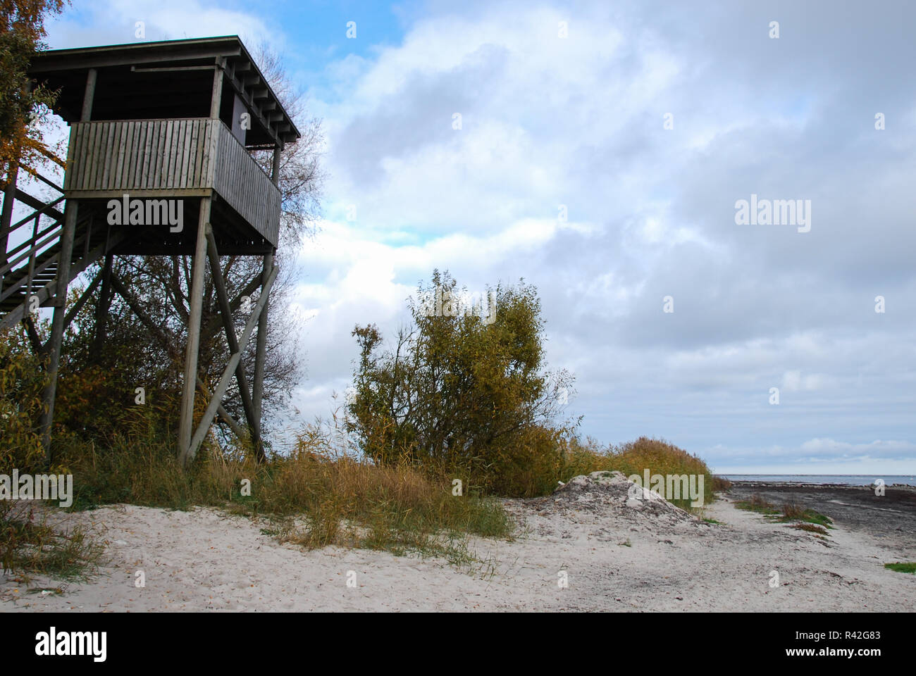 Bird watching tower Stock Photo - Alamy