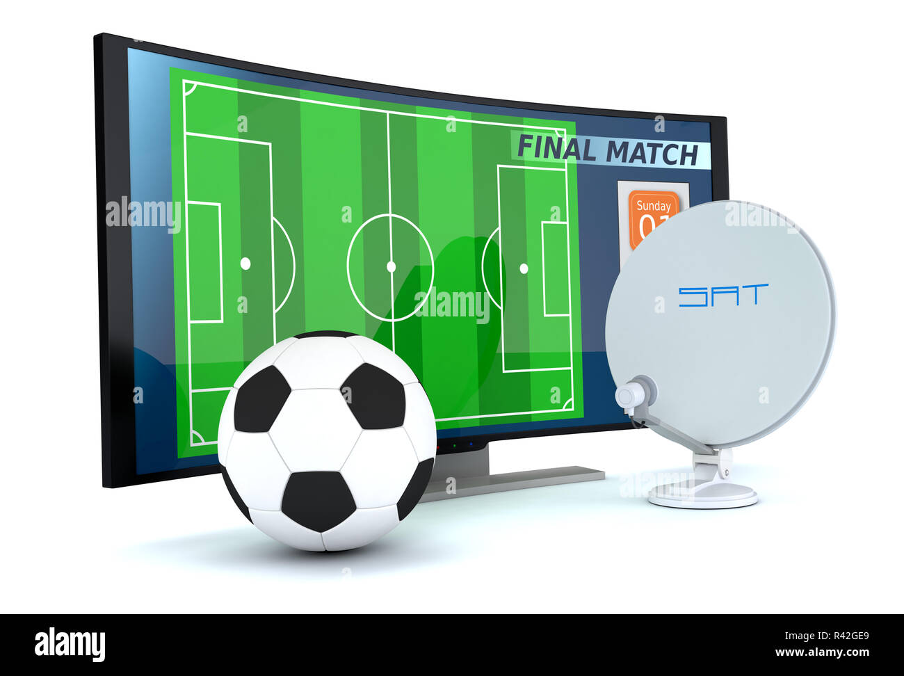 sport on tv Stock Photo - Alamy