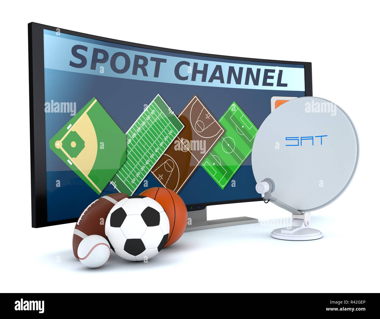 sport on tv Stock Photo - Alamy