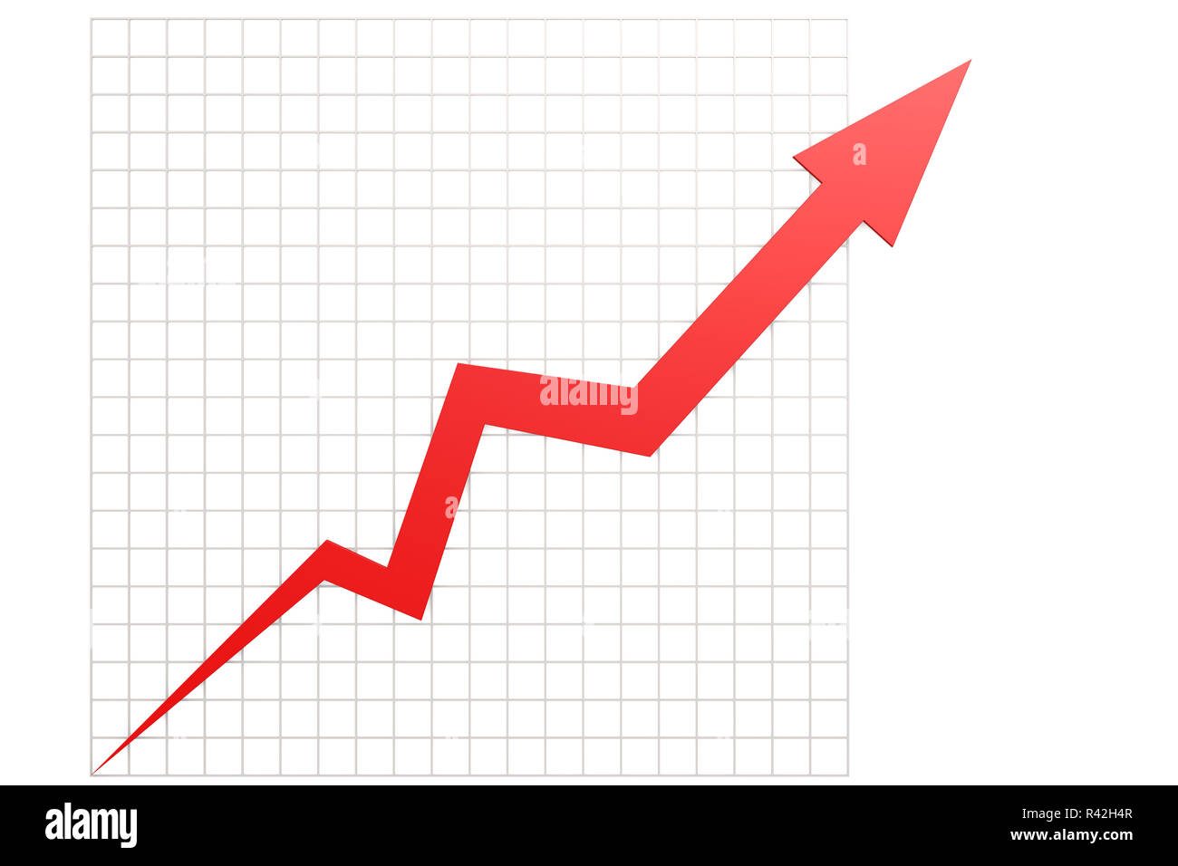 Red graph in chart table Stock Photo - Alamy
