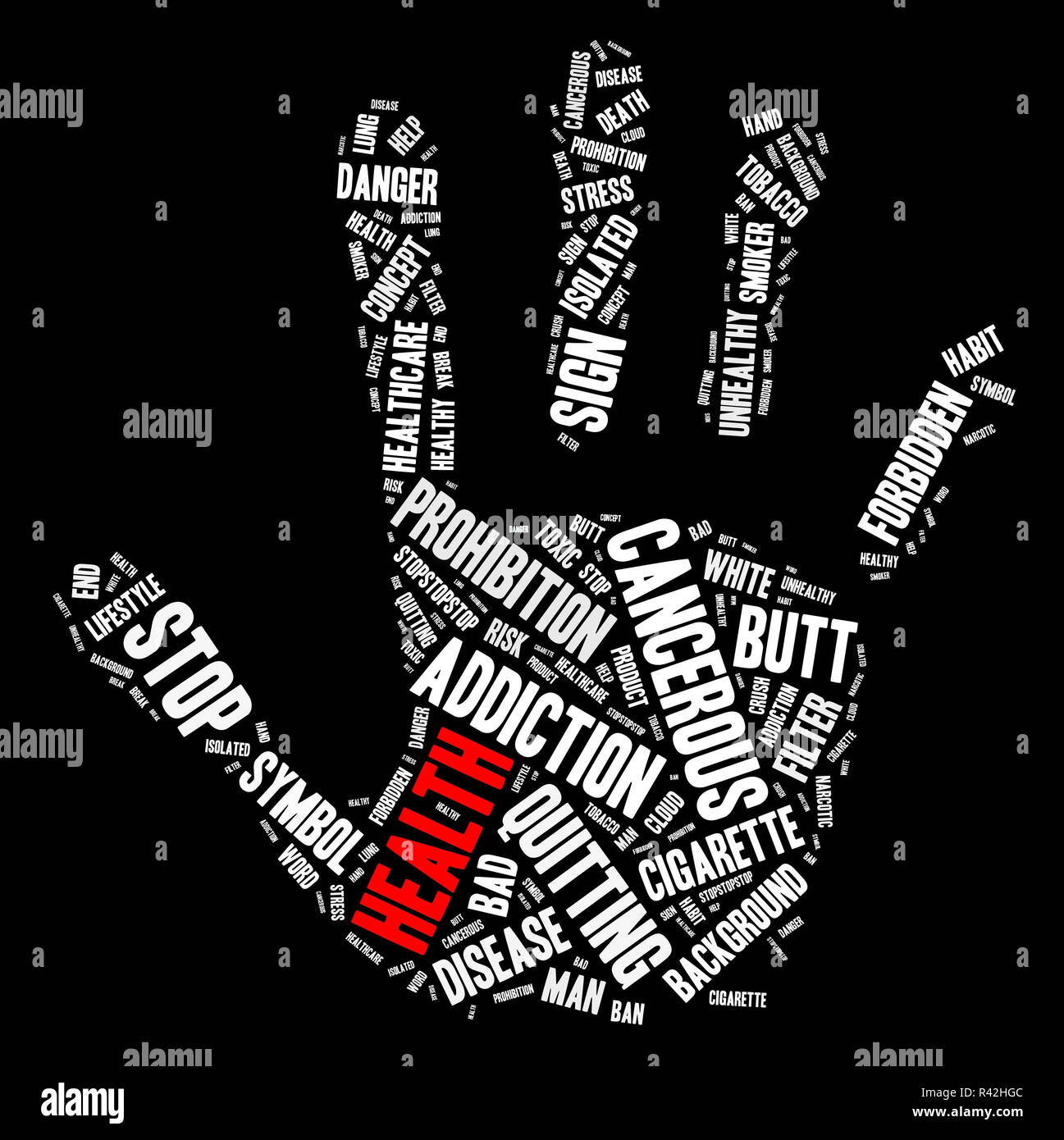 Stop smoking word cloud concept Stock Photo - Alamy