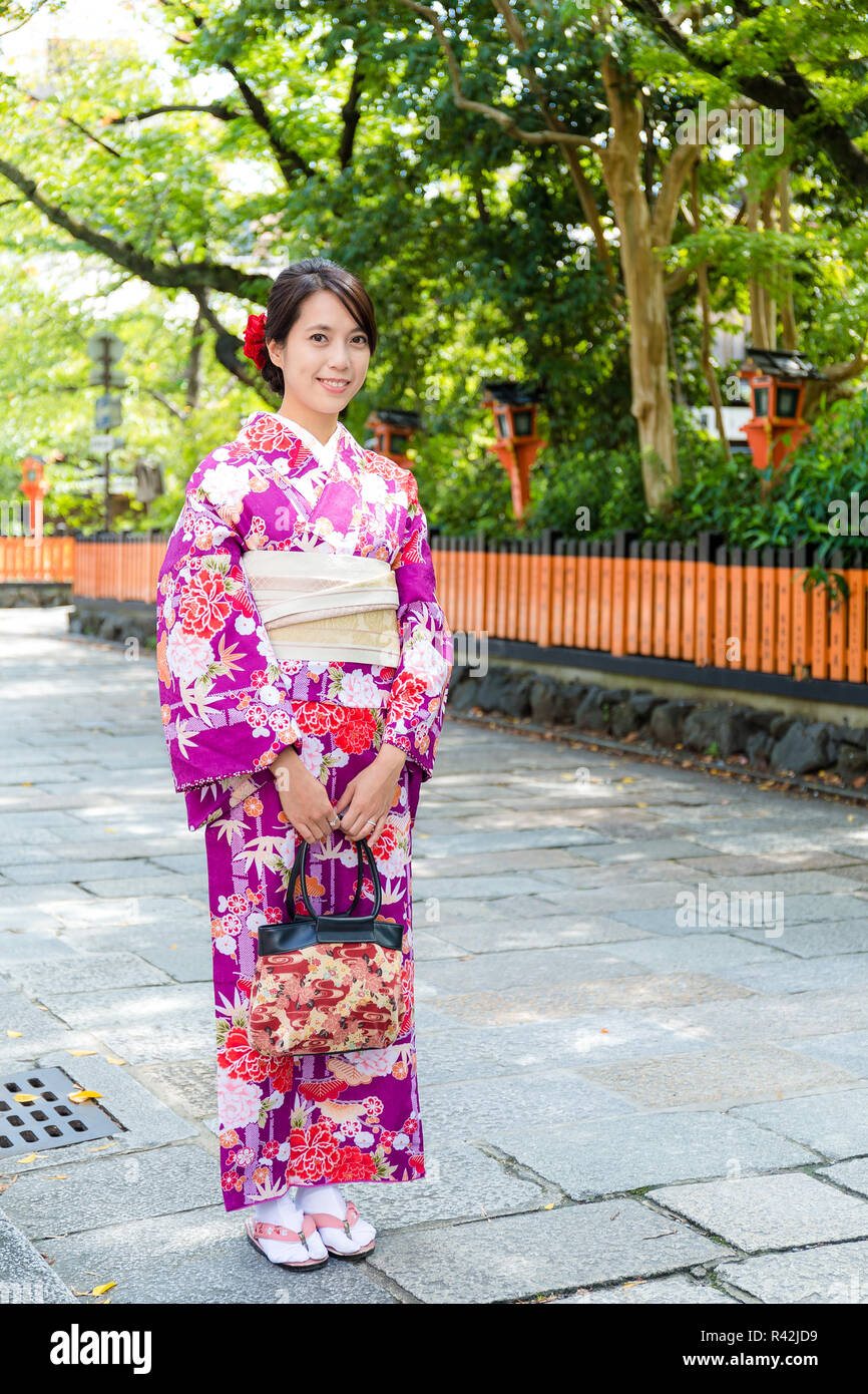 Woman wear with the traditional Japanese costume Stock Photo - Alamy