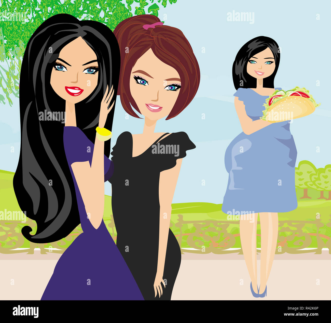 Two fat ladies hi-res stock photography and images - Alamy