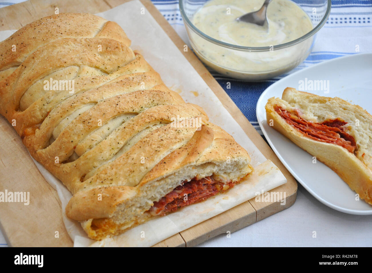 Stromboli italian food hi-res stock photography and images - Alamy