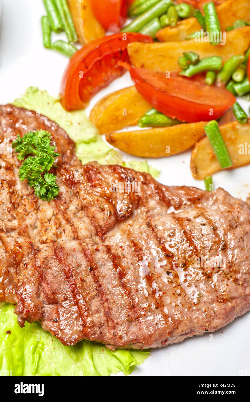 Beef chop closeup Stock Photo - Alamy