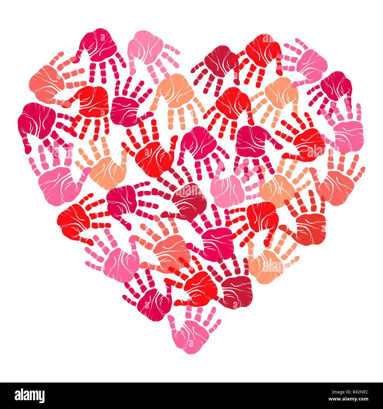Handprint Heart Clipart