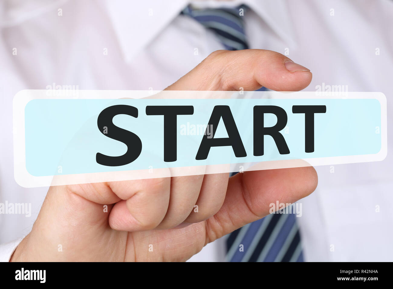 business man concept with start early start Stock Photo - Alamy