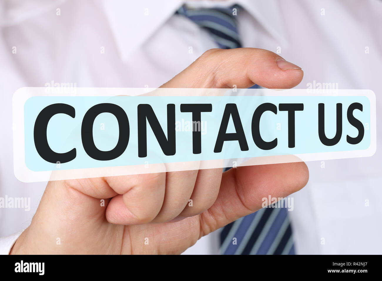 business man concept contact contact us customer service Stock Photo ...
