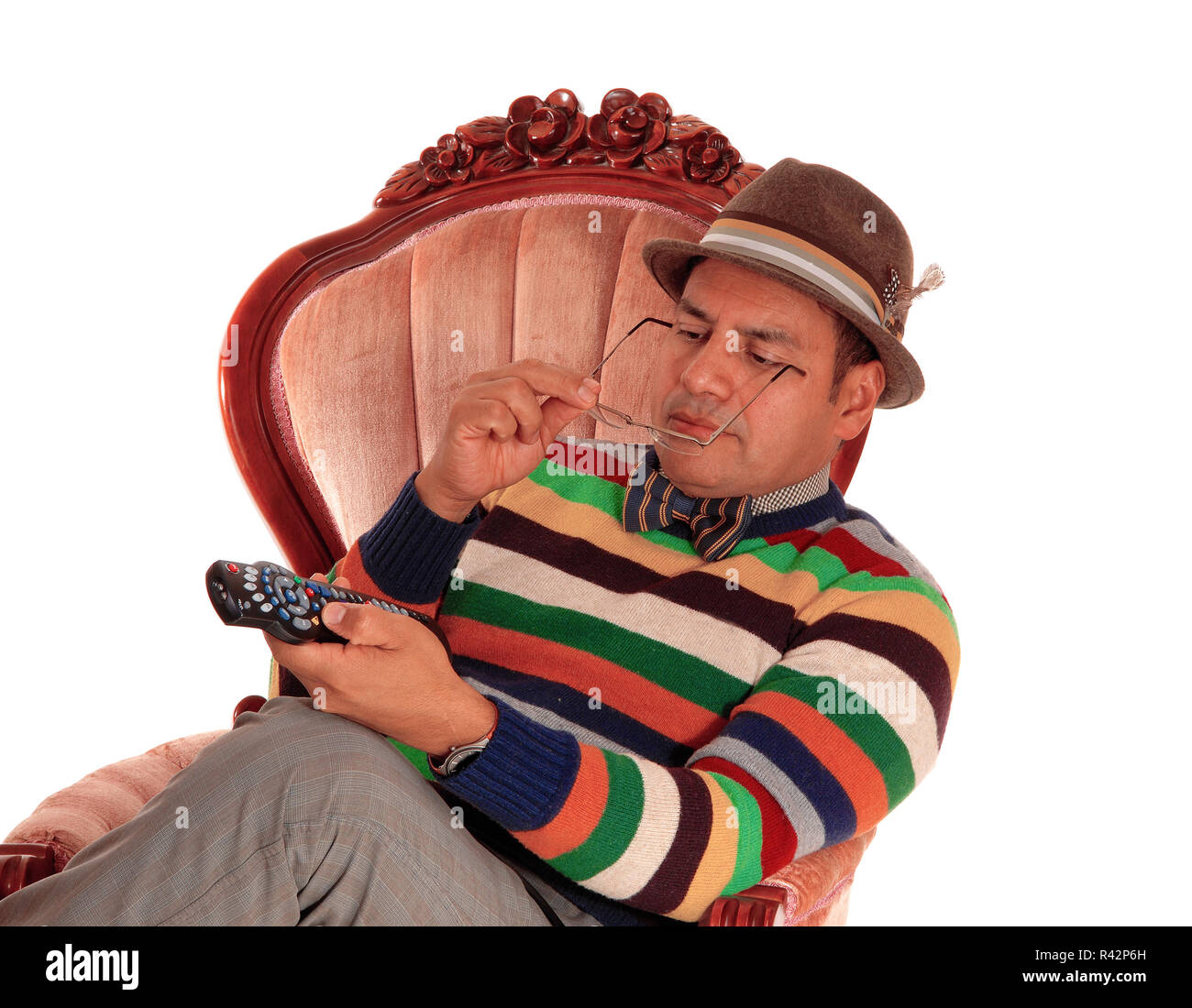 Middle aged man playing tv hi-res stock photography and images - Alamy