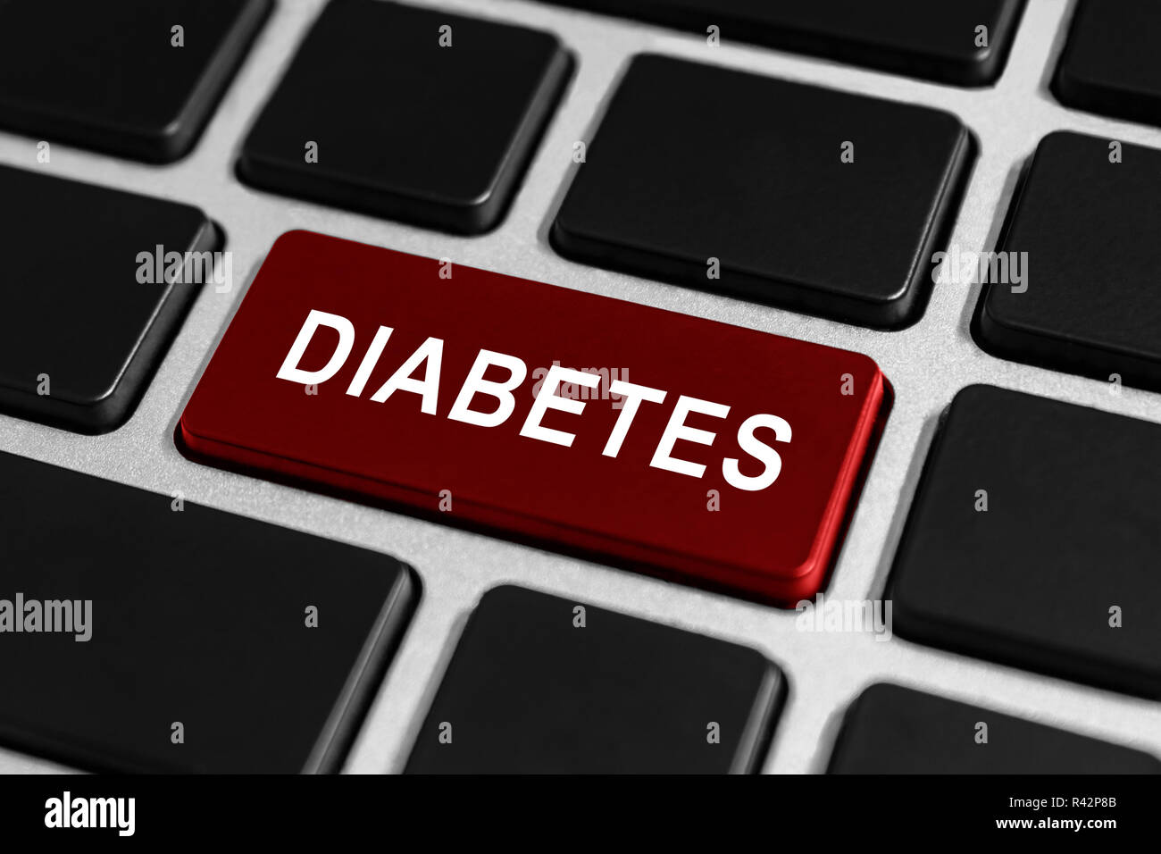 diabetes button on keyboard Stock Photo - Alamy