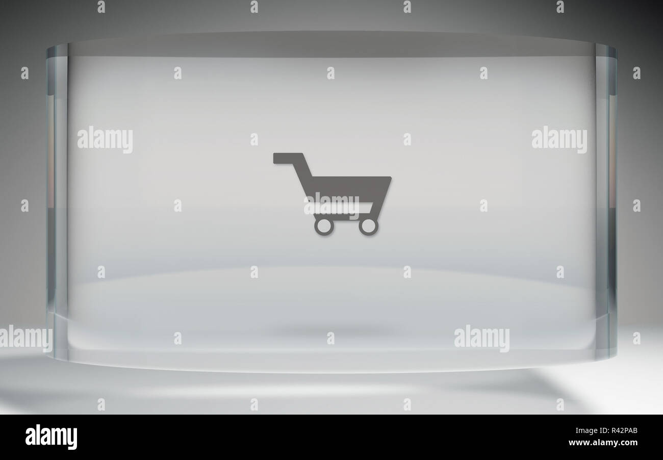 futuristic crystal display shopping kart on top Stock Photo - Alamy