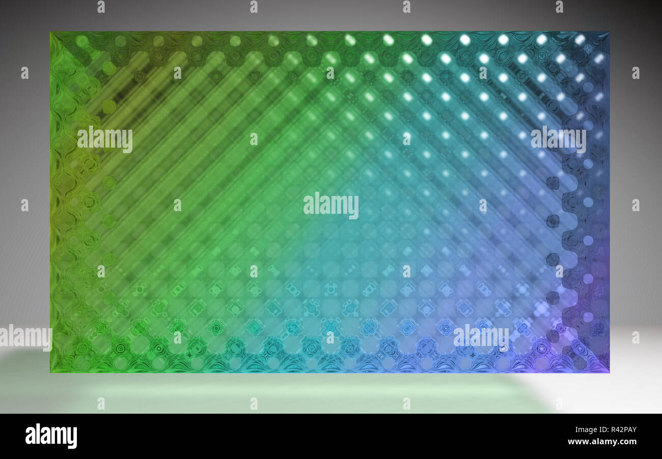 crystal pattern panel green color Stock Photo - Alamy