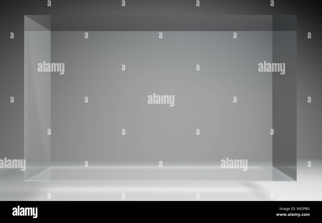 futuristic cube crystal display panel transparency Stock Photo - Alamy