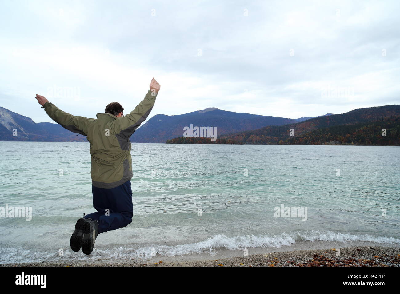 high jump on the lake Stock Photo - Alamy