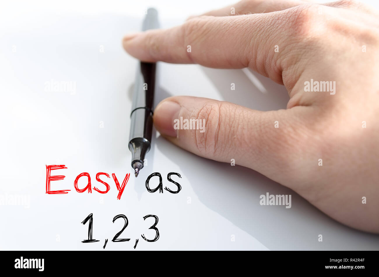 Easy text concept Stock Photo - Alamy