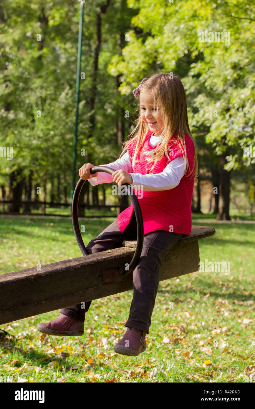 Happy Little Girl Stock Photo - Alamy
