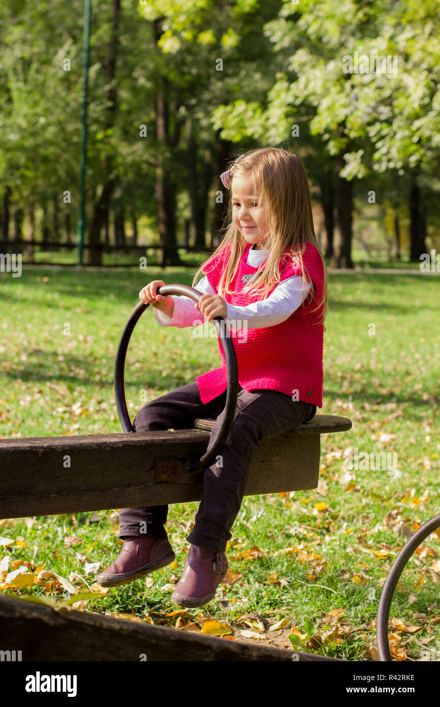Happy Little Girl Stock Photo - Alamy