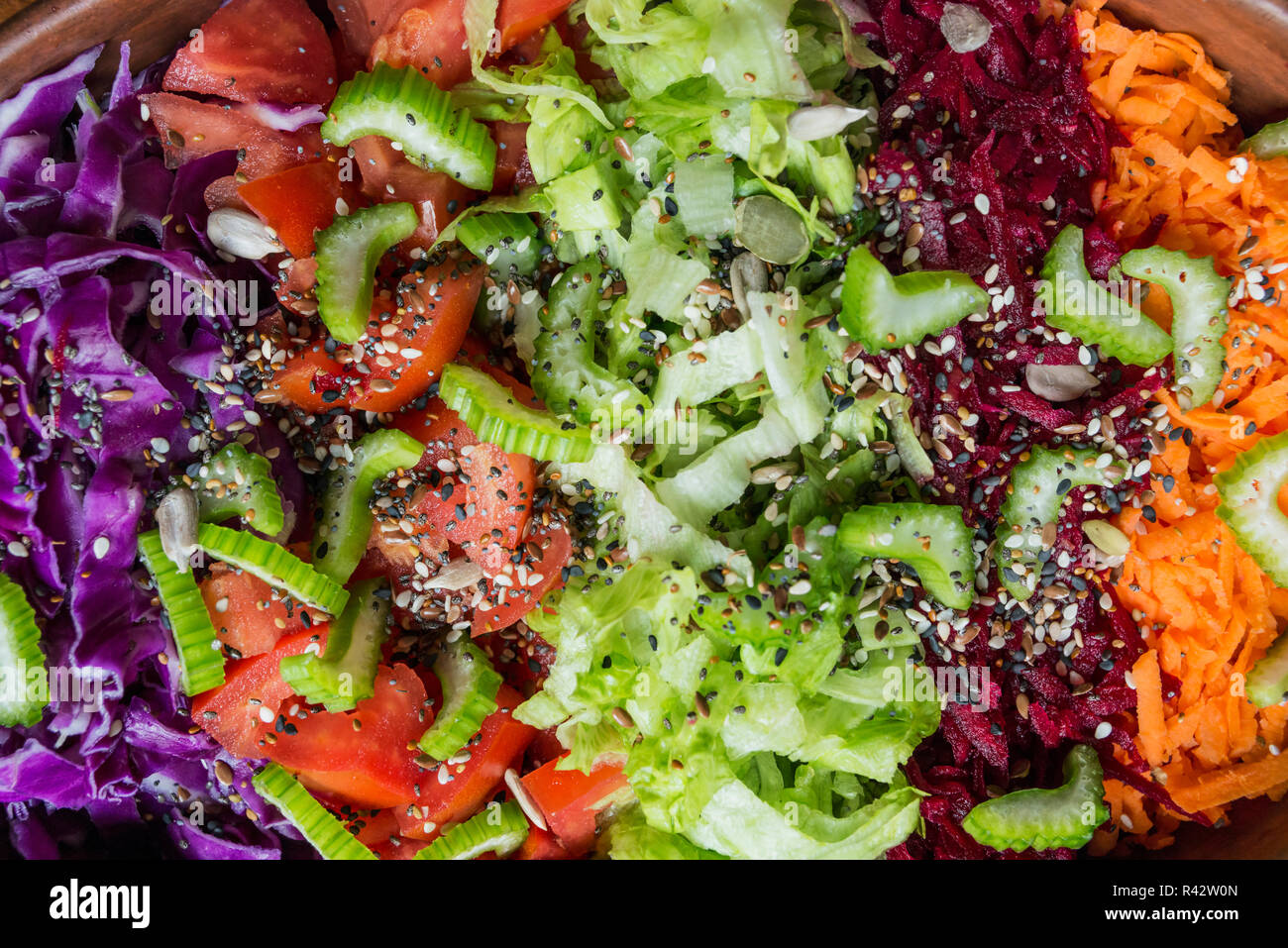 Fresh salad cabbage flax seeds hi-res stock photography and images - Alamy