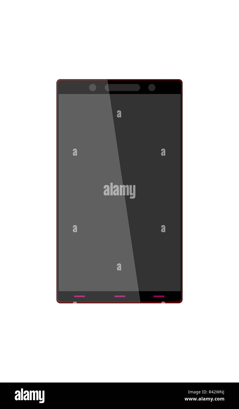 The Smart Phone With Blank Screen Isolated Stock Photo - Alamy