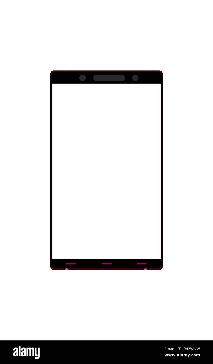 The Smart Phone With Blank Screen Isolated Stock Photo - Alamy
