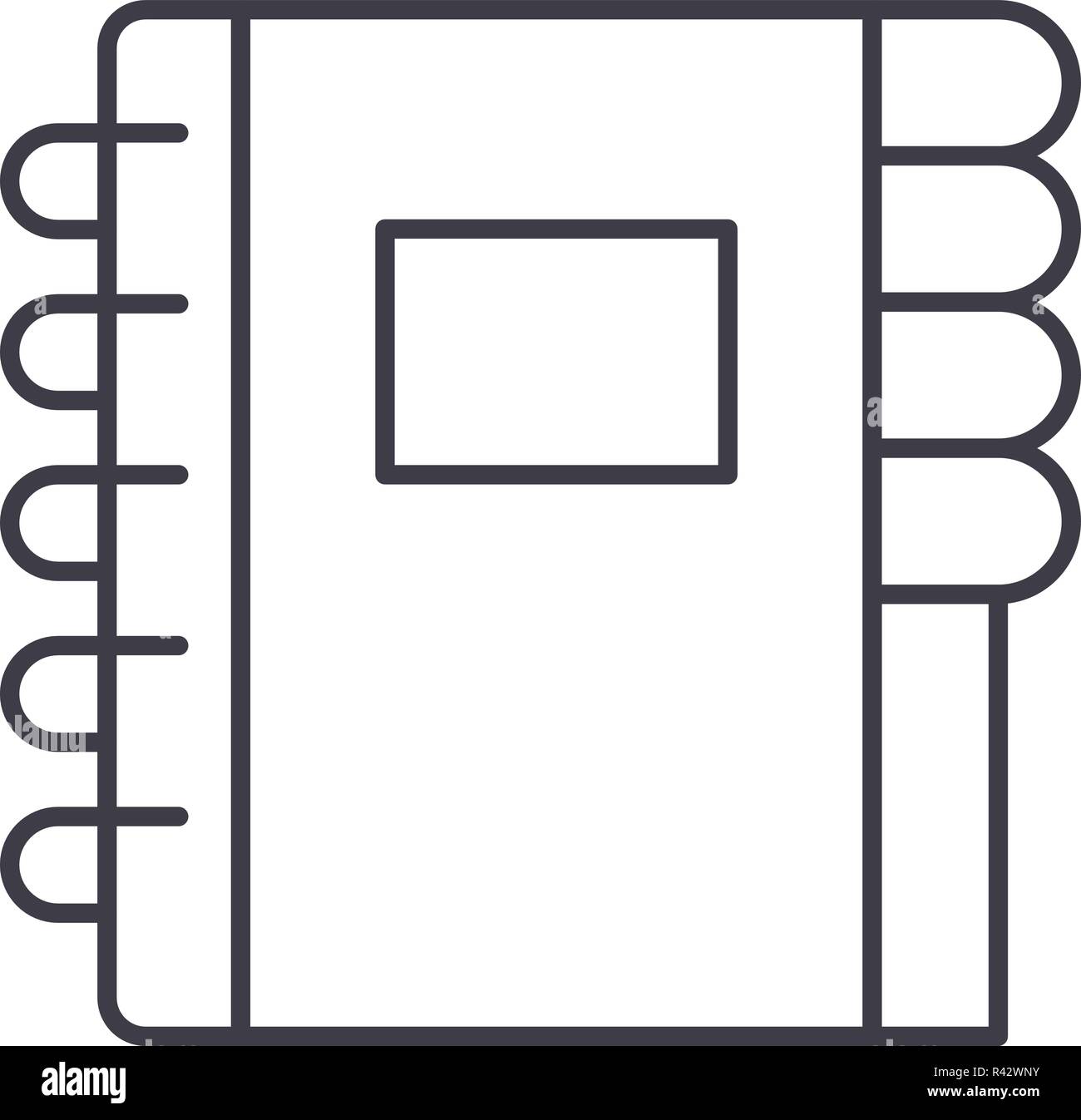 Customer contacts line icon concept. Customer contacts vector linear ...
